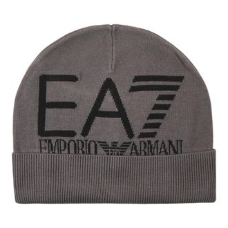 Emporio Armani EA7 Beanie Hat Mountain Visibility, M&uuml;tze Unisex Erwachsene, Asphalt/Black, 56