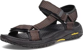 Skechers Homme Lomell-Rip Tide Sandale, Maille Marron, 44 EU