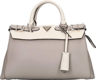 Guess Femme, Sacs, Beige, Taille: ONE Size Eco Ali Satchel