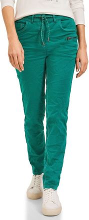 Cecil Damen B375935 Baumwollhose Slim, deep smaragd Green, W33/L32