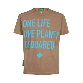 Dsquared2 Cool Fit Rundhals-T-Shirt - - Tops - Herren - Beige - M