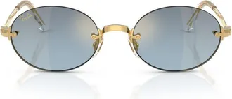Ray-Ban 0RB3929 Metal Round-Frame Sunglasses - Gold