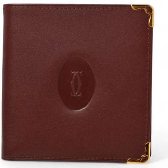 Cartier Portefeuille Bi-fold Vintage Must Pre-owned - Homme - Pre-owned - Rouge - Taille: ONE Size