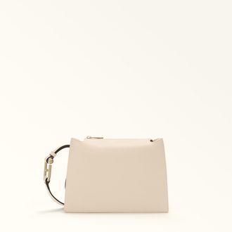 Furla Nuvola Umh&auml;ngetasche Ballerina I Rosa Claris Lux-kalbsleder Mit Intarsie Damen