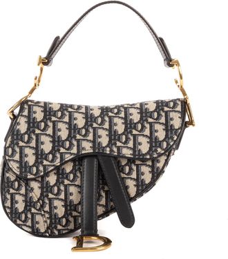 Dior Crossbody Bags - Oblique Saddle Mini - Gr. unisize - in Blau - f&uuml;r Damen