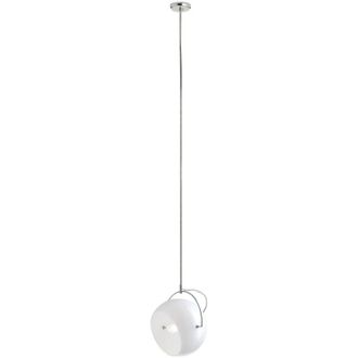 Fabbian [NEUWERTIG] Fabbian Beluga White Glas H&auml;ngeleuchte Pendelleuchte Deckenlampe Leuchte &oslash; 20 Cm B-Ware