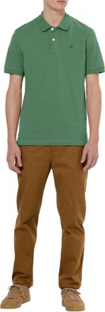 Scotch & Soda Mens Seasonal core-Logo Pique Polo Shirt, Sage Green, S