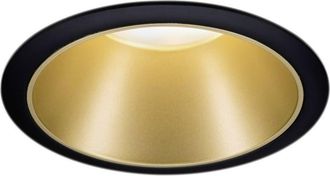 Paulmann 93403 LED Einbauleuchte Cole rund incl 1x6,5W dimmbar Einbaustrahler Schwarz, Gold matt Einbaulampe Kunststoff, Alu Zink Deckenspot 2700K