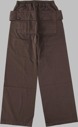 Rick Owens Cotton Fleece Cargo Pants - Brown