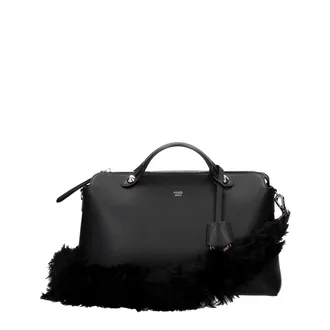 Fendi Womens Black Leather Shoulder Bag