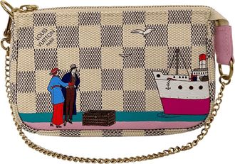 Louis Vuitton Clutches - Louis Vuitton Pochette Accessories Damier Azur Ill - Gr. unisize - in Beige - f&uuml;r Damen