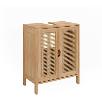 Vicco Meuble vasque simple Liora, Bambou, 48x60cm