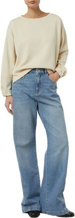 Comma Sweater unifarben, mit Viskose und Stretch