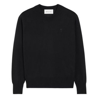 Ami Quota Rundhals-Sweatshirt mit kontrastfarbenem Ami de Coeur - - Sweatshirts & Hoodies - Herren - Schwarzk - L