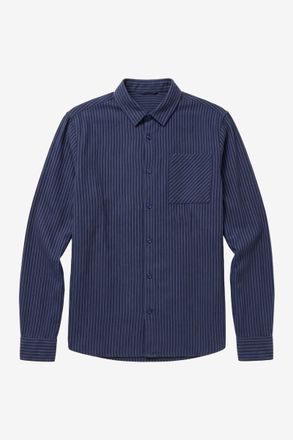 Knowledge Cotton Apparel Herren vegan Hemd Dune Regular Stripe Mehrfarbig Kariert