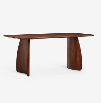 Sklum Sklum - Table de salle &agrave; manger rectangulaire 180x90 cm en mdf avec placage en noyer Luanda