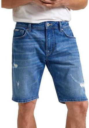 Pepe Jeans London Taper Short, Bleu (Denim-RH7), 29W Homme