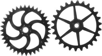 Garneck 2stücke Holz Zahnrad Wanddekor Retro Industriestyle Dekoration Runder Holzzahnrad Ornament Für Zuhause