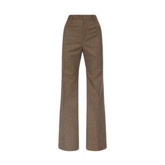 Dsquared2 Slim Fit Hahnentritt Wollanzughose - - Trousers - Damen - Braun - S
