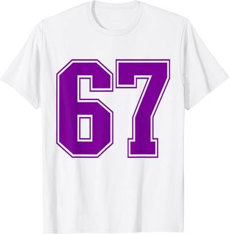 BDAZ 67 lila Zahlen T-Shirt