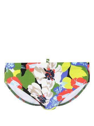 Dsquared2 short de bain &agrave; fleurs - Bleu