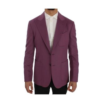 Dolce & Gabbana Luxuri&ouml;ser Lila Kaschmir Seiden Blazer - - Jackets - Herren - Lila - XS