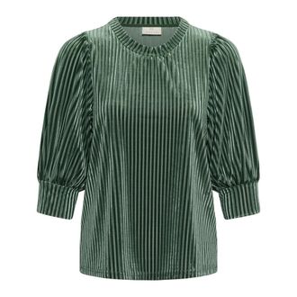 Kaffe KAcaca Velour Bluse - - Blouses & Shirts - Damen - Gr&uuml;n - XS