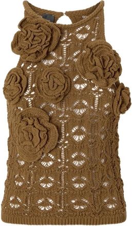 Pinko Pinko, Femme, Pulls, Brun, Taille: 36 FR Nymphaea Pulls &agrave; col rond