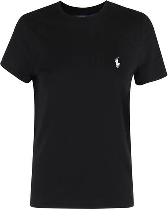 Polo Ralph Lauren Femme, Tops, Noir, Taille: 38 FR T-shirt d&eacute;contract&eacute; en coton