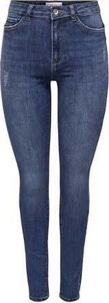 Only Onlrose Hw Skinny Dnm Gua Noos Femme Pantalon en jean, Medium Blue Denim, S