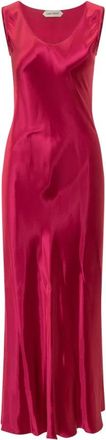 Alberta Ferretti Femme, Robes, Rose, Taille: 36 FR Longue Robe en Satin