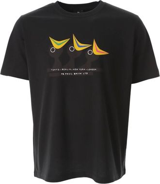 Paul Smith Homme, Tops, Noir, Taille: L Birds T-shirt