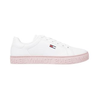 Tommy Jeans Rosa Leder Sneakers - - Shoes - Damen - Rosa - 37 EU