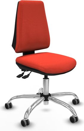 Piqueras y Crespo Elche Supermarkt-Schubladenstuhl ohne Armlehnen, ausgestattet mit Asincro und Schneideschaum, Rollen 65 mm, Parkett, Dunkelorange