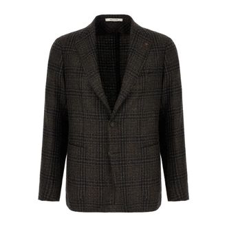 Tagliatore Einreihiger Blazer aus Schurwollmischung - - Jackets - Herren - Braun - XL
