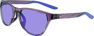 Nike Maverick Rise Quadratischer Rahmen-Sonnenbrille f&uuml;r Herren (Violett/Grau/Veilchen)