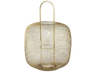 Broste Copenhagen Boden Laterne, Metall, Gold, 48x33,5cm