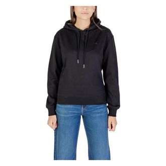 Calvin Klein Jeans Minimalistischer Damenhoodie mit Kordelzug - - Sweatshirts & Hoodies - Damen - Schwarzk - XS