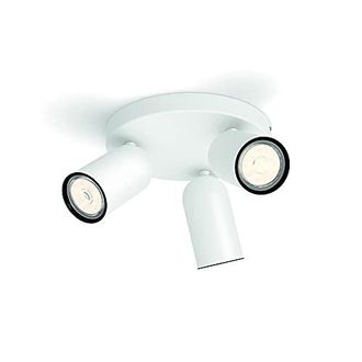 Philips Pongee Teller/Spirale wei&szlig; mit 3 Strahlern, GU10-Sockel, verstellbarer Kopf