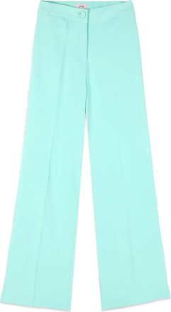 Oltre Femme, Pantalons, Vert, Taille: 48 FR Pantalon Palazzo &agrave; Jambes Larges