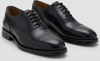 Mango Chaussures style richelieus cuir noir - Homme - 39 - MANGO MAN