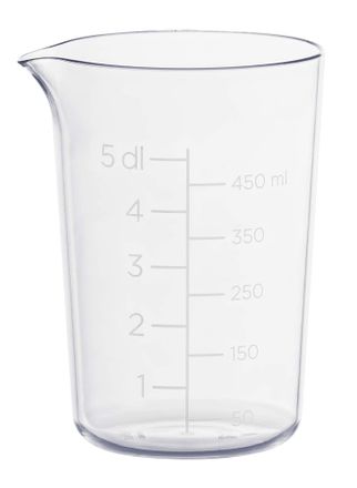 Gastromax GastroMax Messbecher 0,5 L - mit ml-Skala - Langlebiger SAN-Kunststoff - Mit anderen Bechern aus dem Sortiment ineinader stapelbar - Sp&uuml;lmaschinenfest