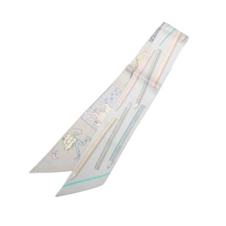 Herm&egrave;s Pre-owned A Vos Crayons Twilly Scarf - Femme - Pre-owned - Gris - Taille: ONE Size