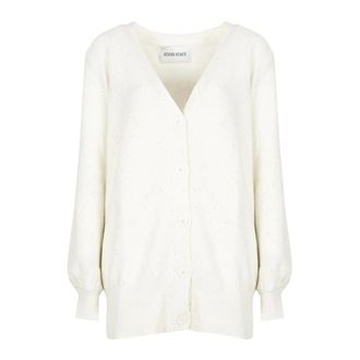 Silvian Heach Femme, Pulls, Blanc, Taille: 36 FR Cardigan en maille à sequins
