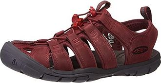 Keen Femme Clearwater CNX Leather Sandale, Burgundy, 37 EU