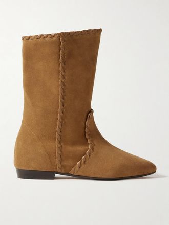 Isabel Marant Bottines En Daim À Finitions En Cuir Staeni - Marron