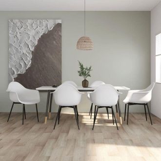 vidaXL Vidaxl - Chaises &agrave; manger lot de 6 blanc pp