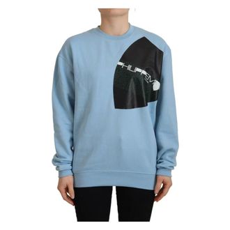 Philippe Model Homme, Sweatshirts et sweats &agrave; capuche, Bleu, Taille: XL Logo Printed Long Sleeve Sweater