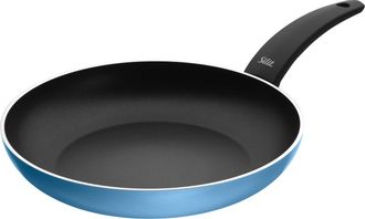Silit Belluna Bratpfanne 28 cm Induktion, Aluminium beschichtet, Kunststoffgriff, für schonendes Braten, blau