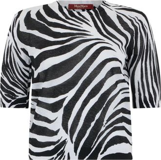 Max Mara Femme, Pulls, Multicolore, Taille: 38 FR Mstago Tricot &agrave; Manches Courtes et Col Rond